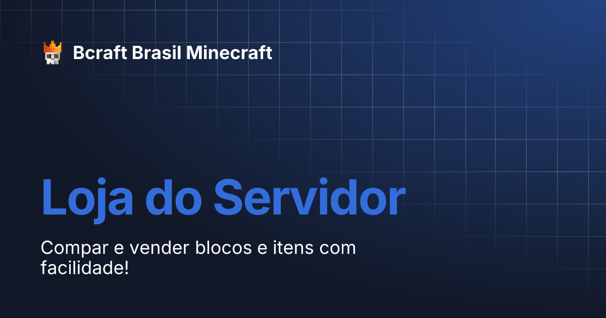 Loja do Servidor | Bcraft Brasil Minecraft